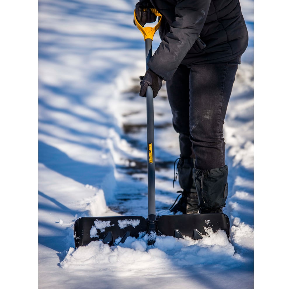 24 Inch Poly Snow Pusher with D-Grip | Home by AMES