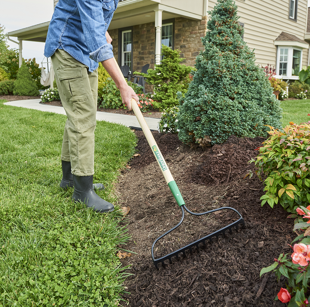 Long Wood Handle Garden Rake | Home by AMES