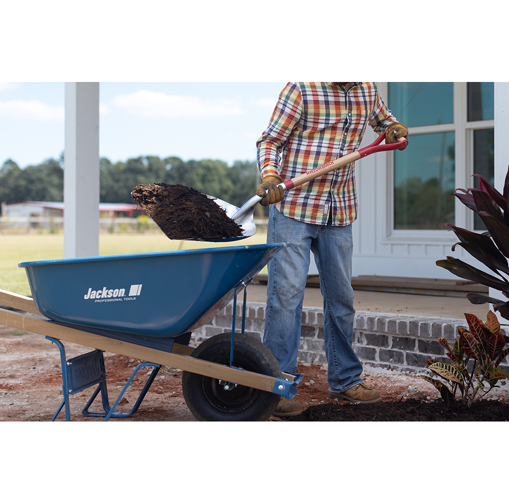 #12 Western Pattern Aluminum Scoop with Wood Handle and Steel D-Grip ...