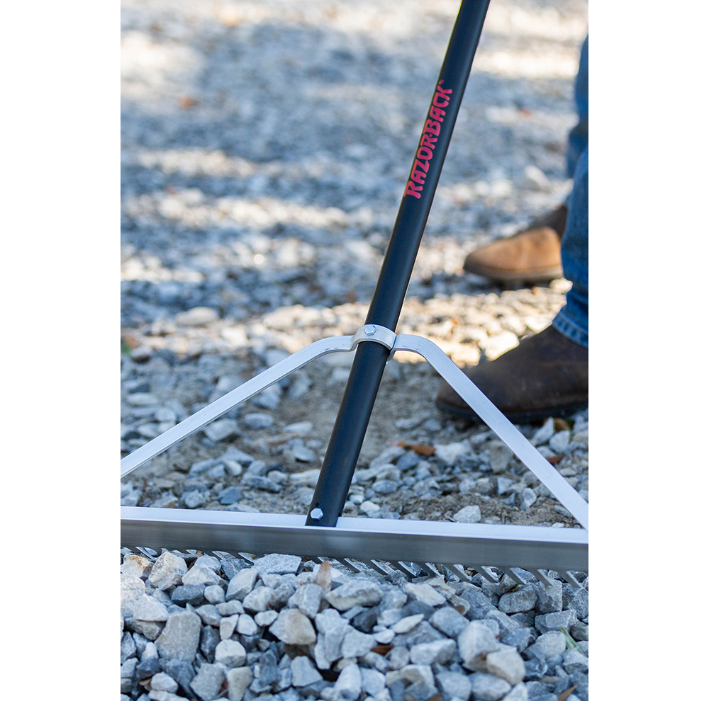 30 Inch Aluminum Landscape Rake, with Aluminum Handle and End Grip ...
