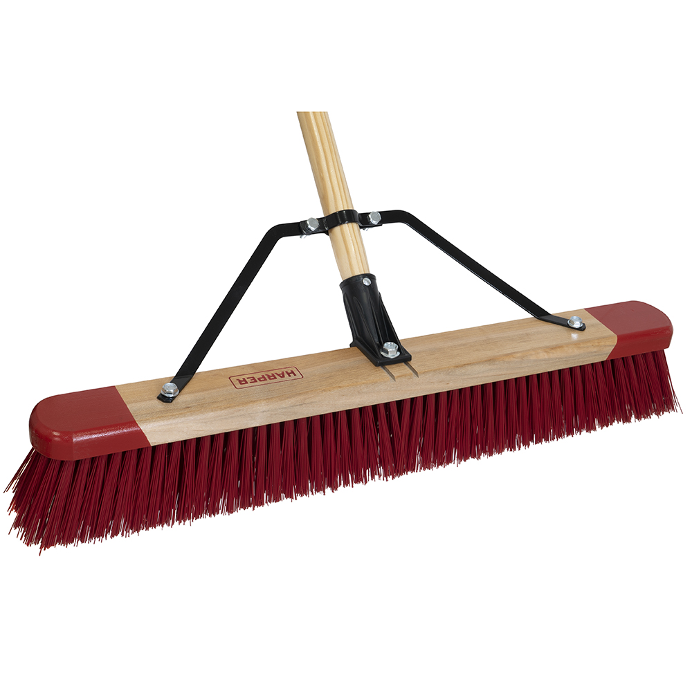 24 IN Premium Red-End Wet and Dry Push Broom | Home by AMES
