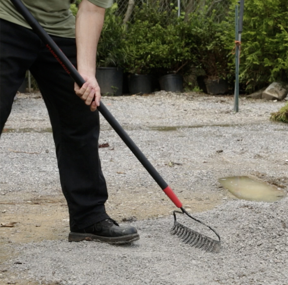 15 Tine Bow Rake, Forged, Fiberglass Handle with Mid-Grip and Cushion ...