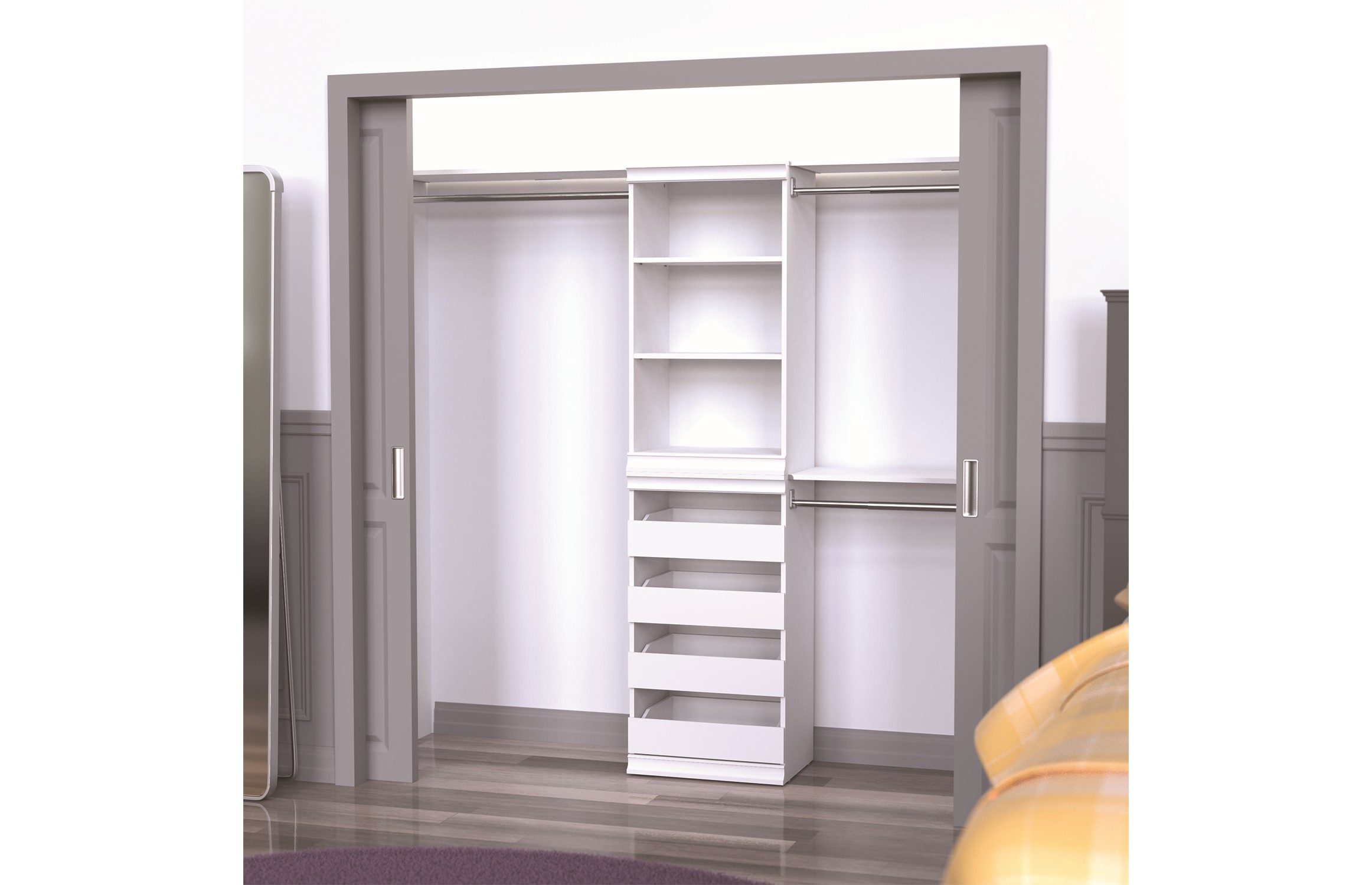 Shelf, Drawer, Three Top Shelf & Rod Kit | Home by AMES