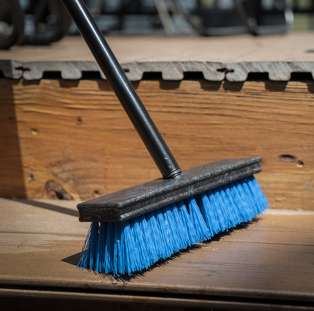 10 Synthetic Deck Brush with 48 Metal Handle | Home by AMES