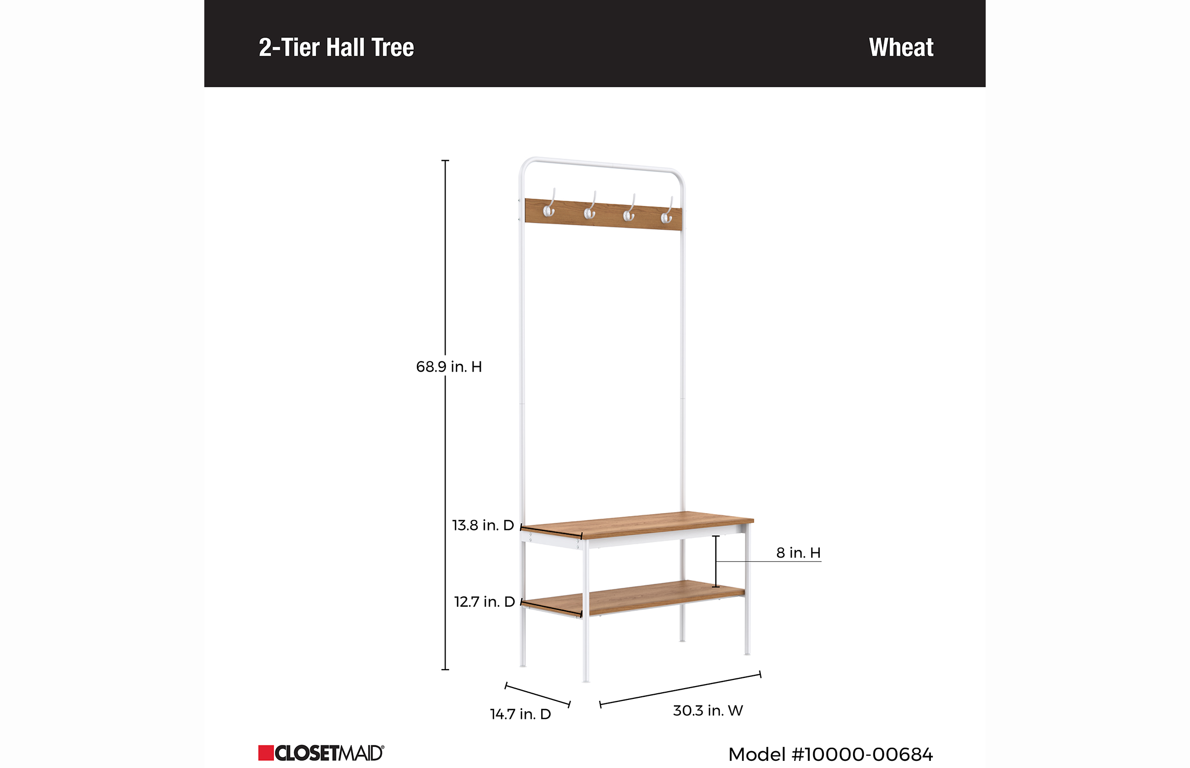 Bench Hall Tree | Home by AMES