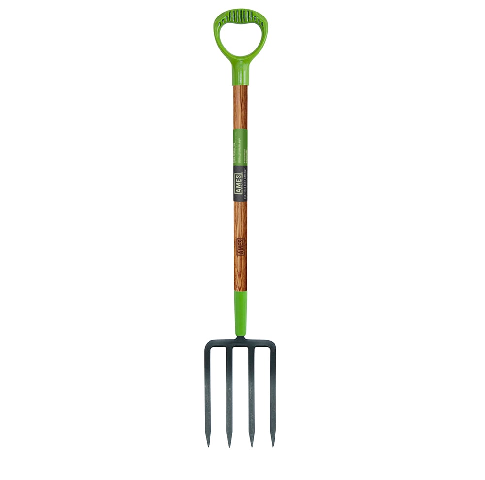 4-Tine Forged Floral Spading Fork Wood Handle | Home by AMES