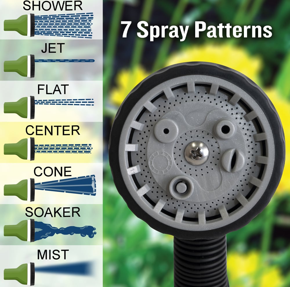 7-Pattern Garden Hose Nozzle Sprayer | Home by AMES