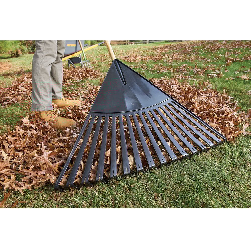 30" Poly Clog Free Leaf Rake | Home by AMES