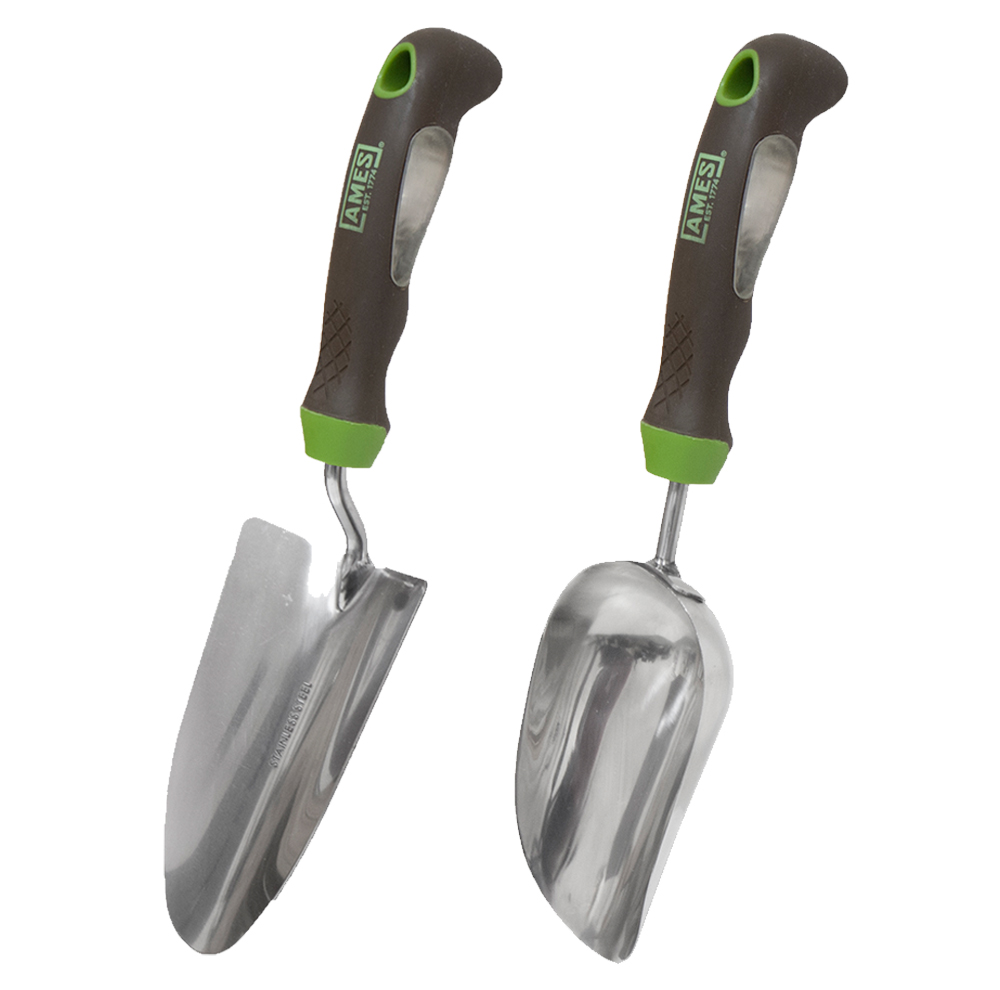 2-Piece Garden Hand Tool Set - Hand Trowel and Hand Scoop | Home by AMES