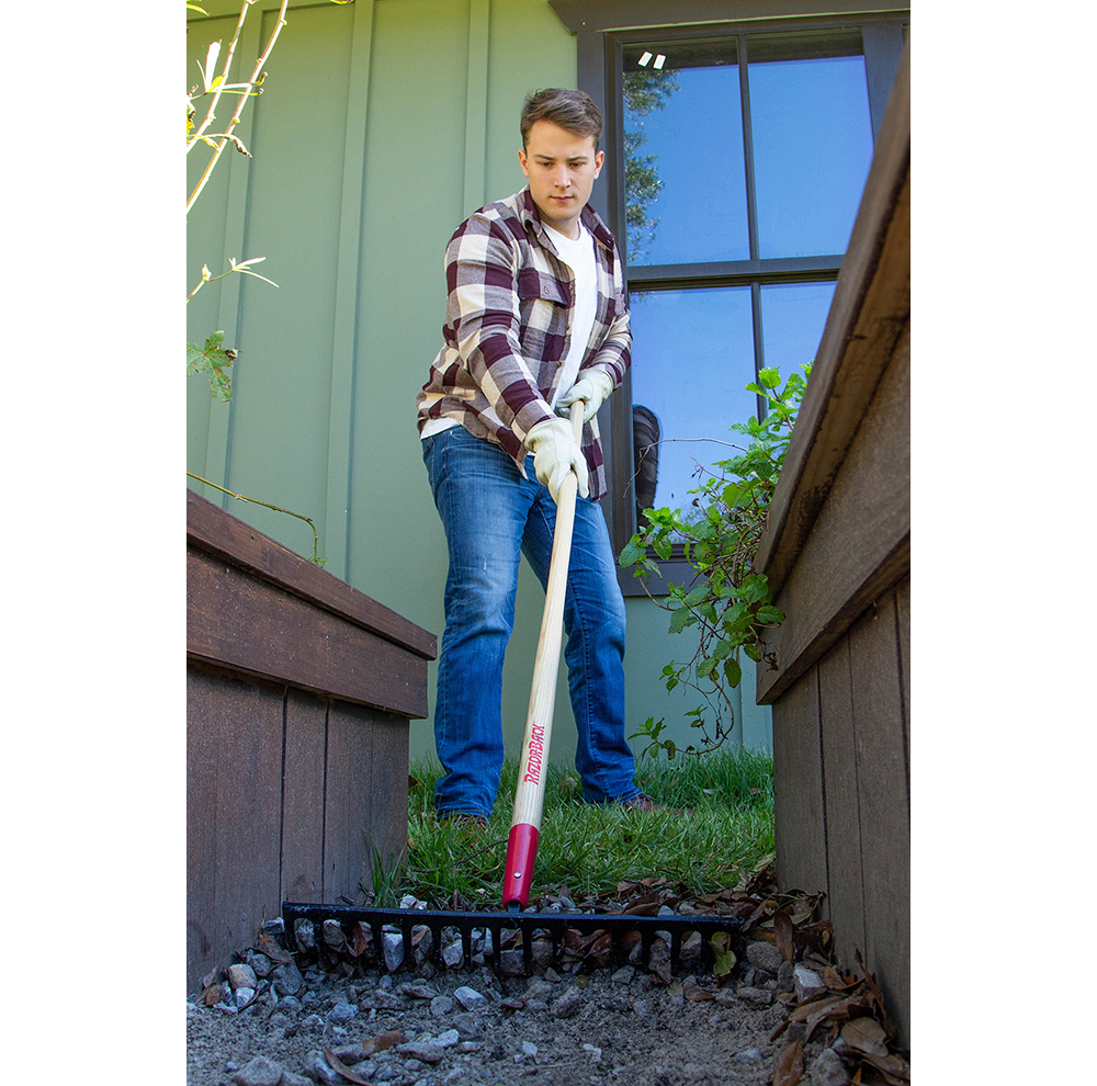 16 Tine Level Head Rake, Forged, with Wood Handle | Home by AMES