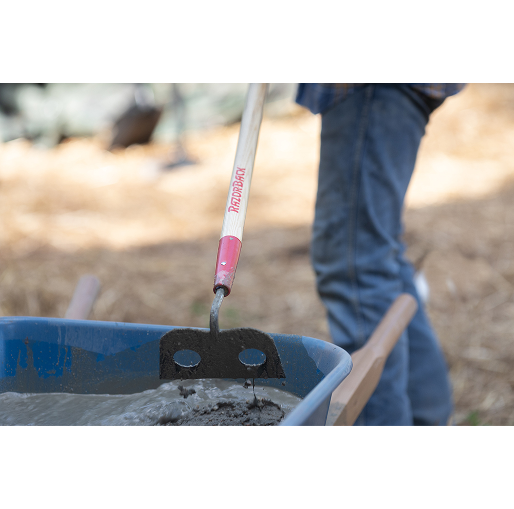 7 Inch Mason/Plaster Hoe, Forged, with Wood Handle | Home by AMES