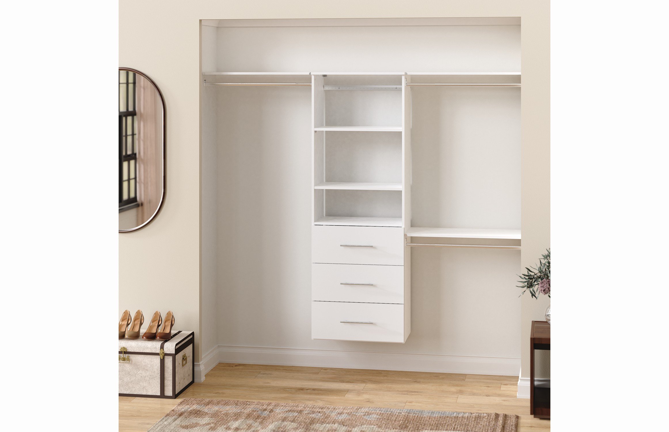 25" Hanging Tower %20 3 Top Shelves %20 3 Mod Drawers Kit | Home by AMES