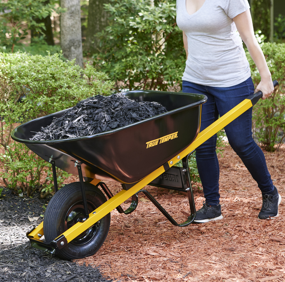 6 CUBIC FT STEEL WHEELBARROW | Home by AMES