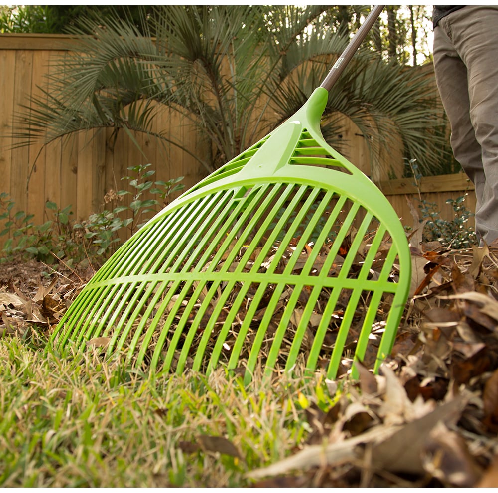 Steel Handle 26 in. Poly Leaf Rake | Home by AMES