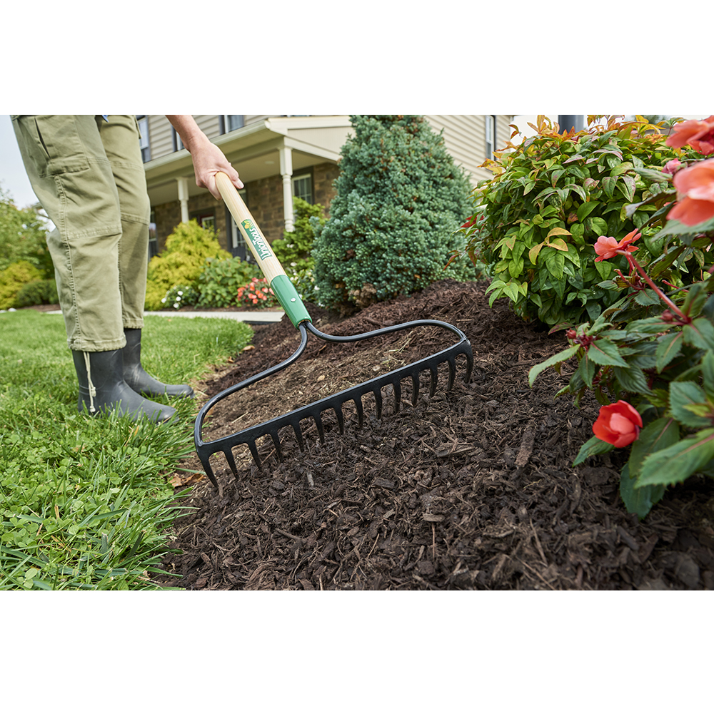 Long Wood Handle Garden Rake | Home by AMES