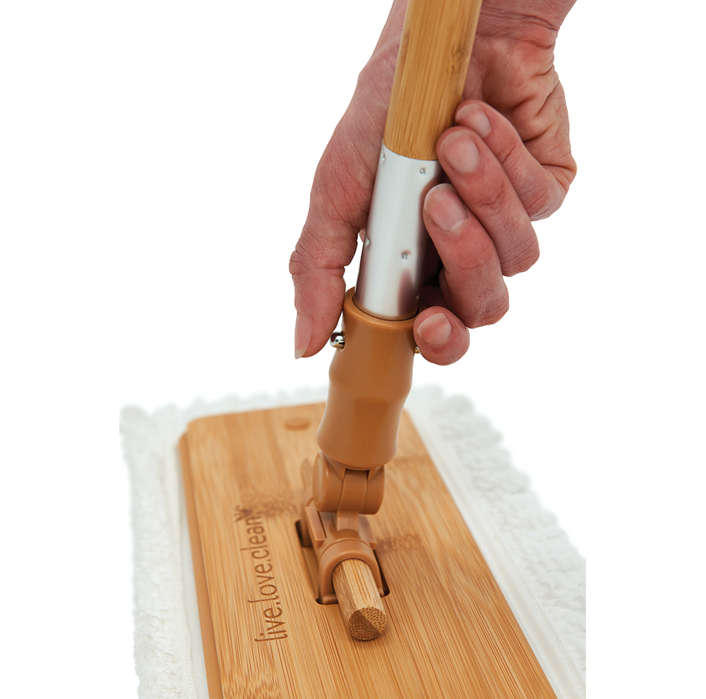 Bamboo Household Floor Duster with Hook Loop Head Design Includes 1 ...