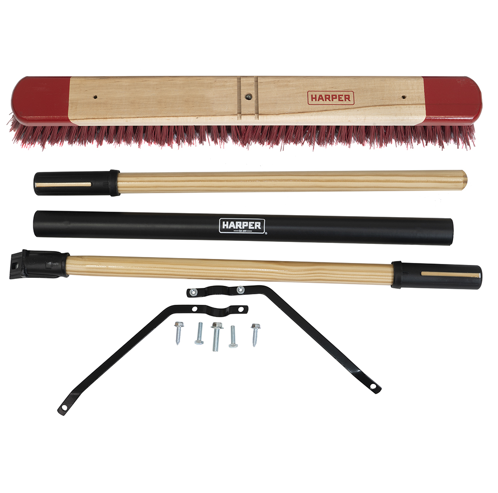 24 IN Premium Red-End Wet and Dry Push Broom | Home by AMES