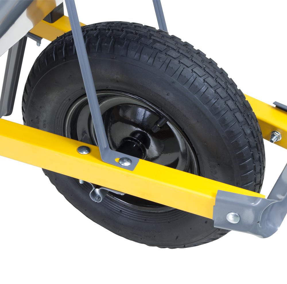 6 Cubic Foot Steel Wheelbarrow with Total Control Handles | Home by AMES