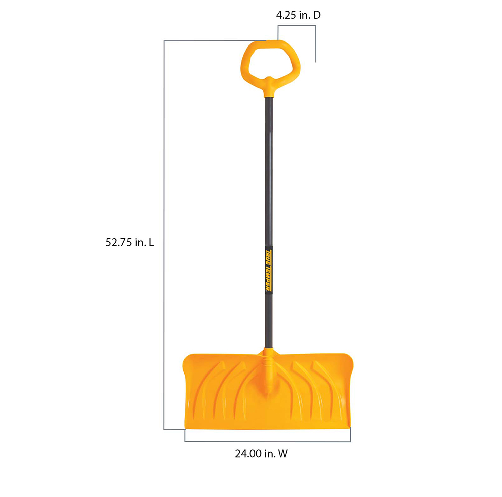 24 Inch Poly Snow Pusher with VersaGrip | Home by AMES