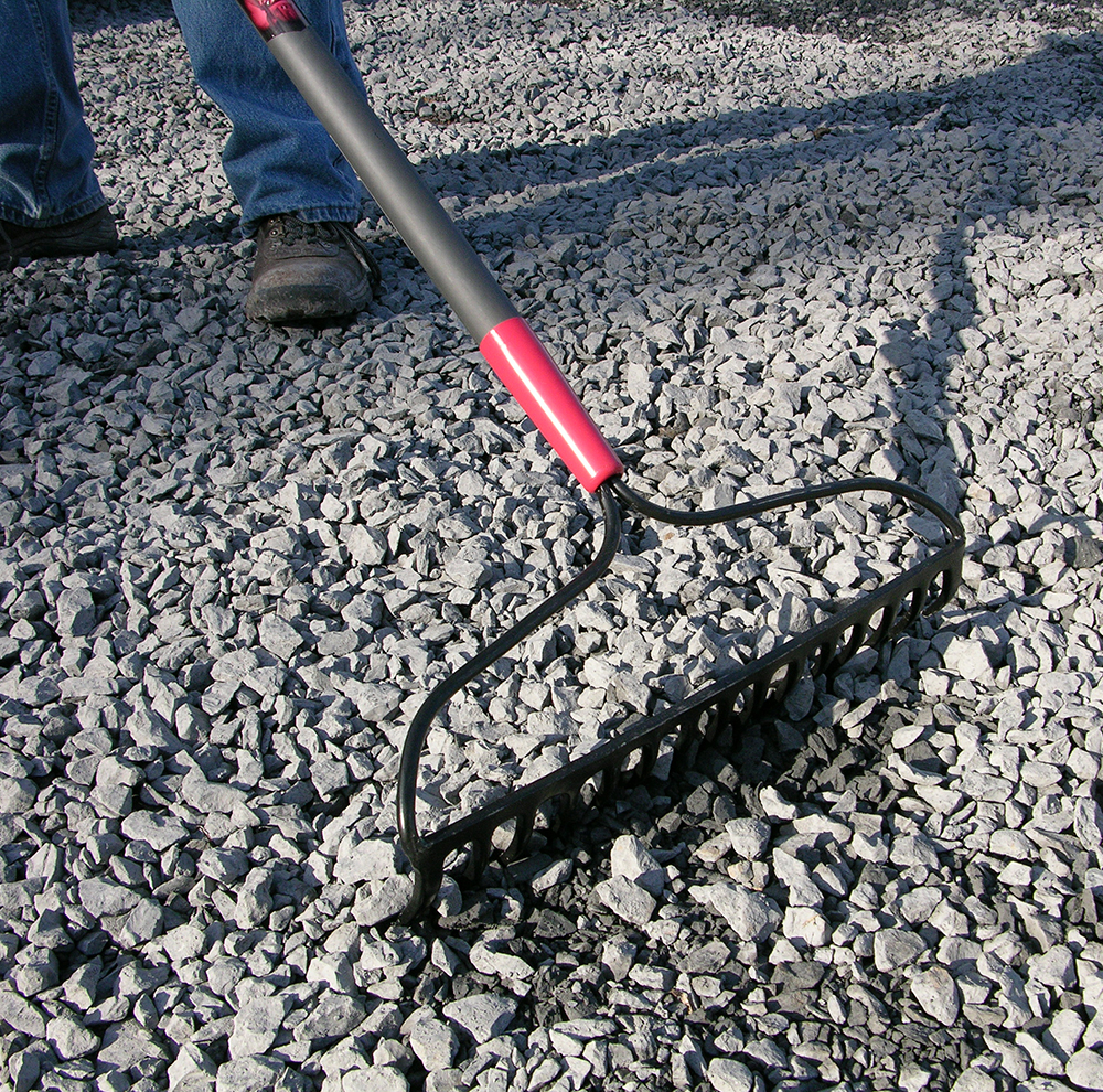 15 Tine Bow Rake, Forged, Fiberglass Handle with Mid-Grip and Cushion ...