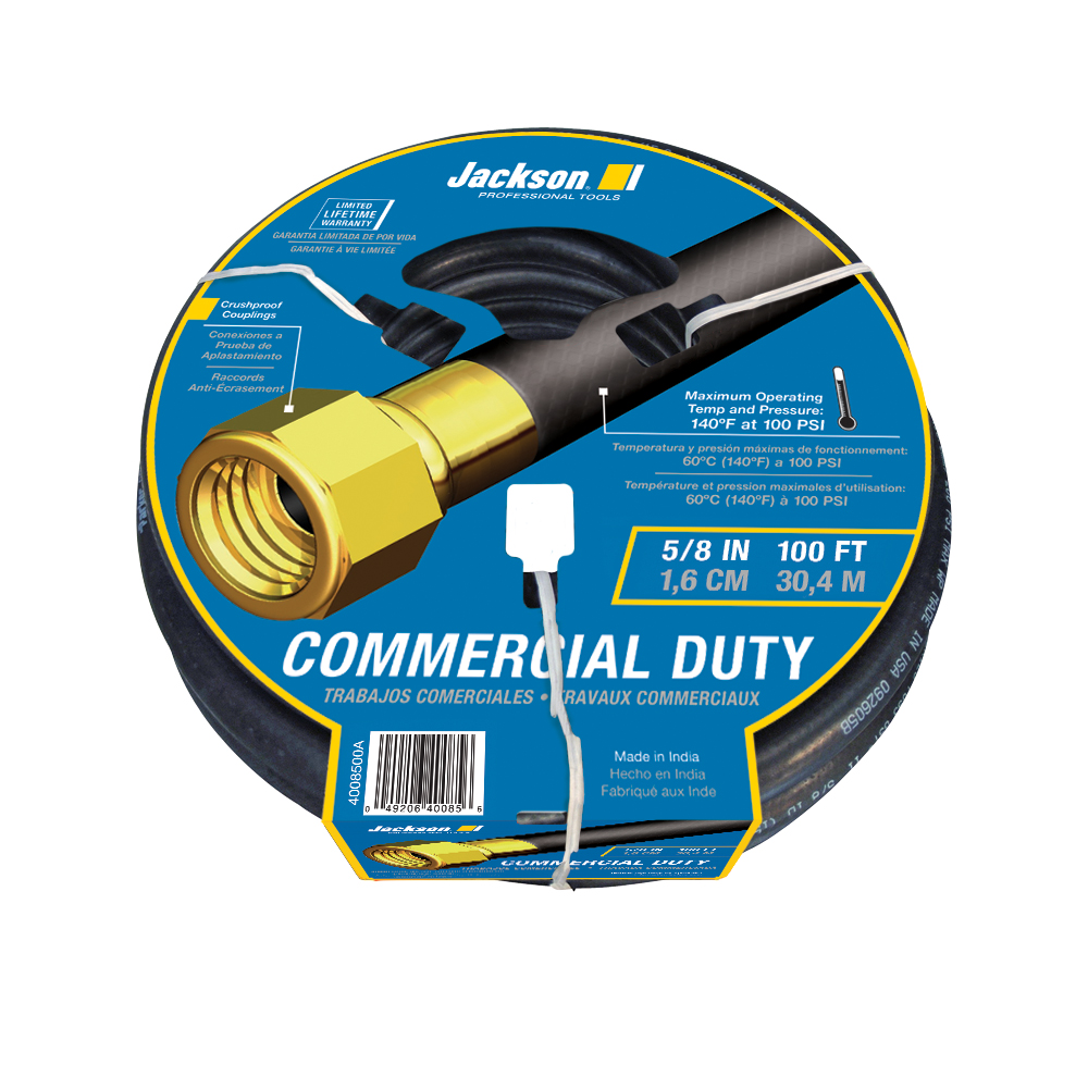 Rubber Commercial Duty Hose 100-ft x 5/8-in | Home by AMES