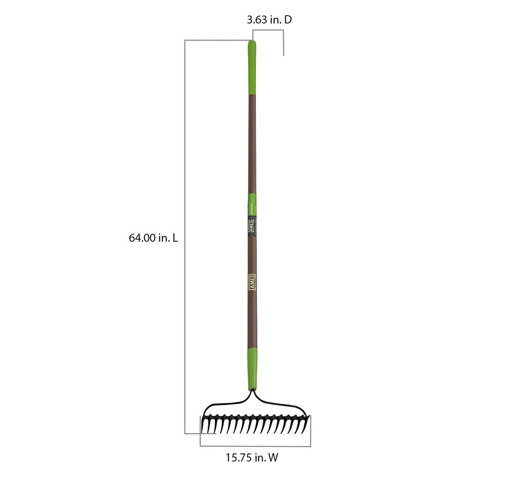 16-Tine Double Play Bow Rake w/Fiberglass Handle | Home by AMES