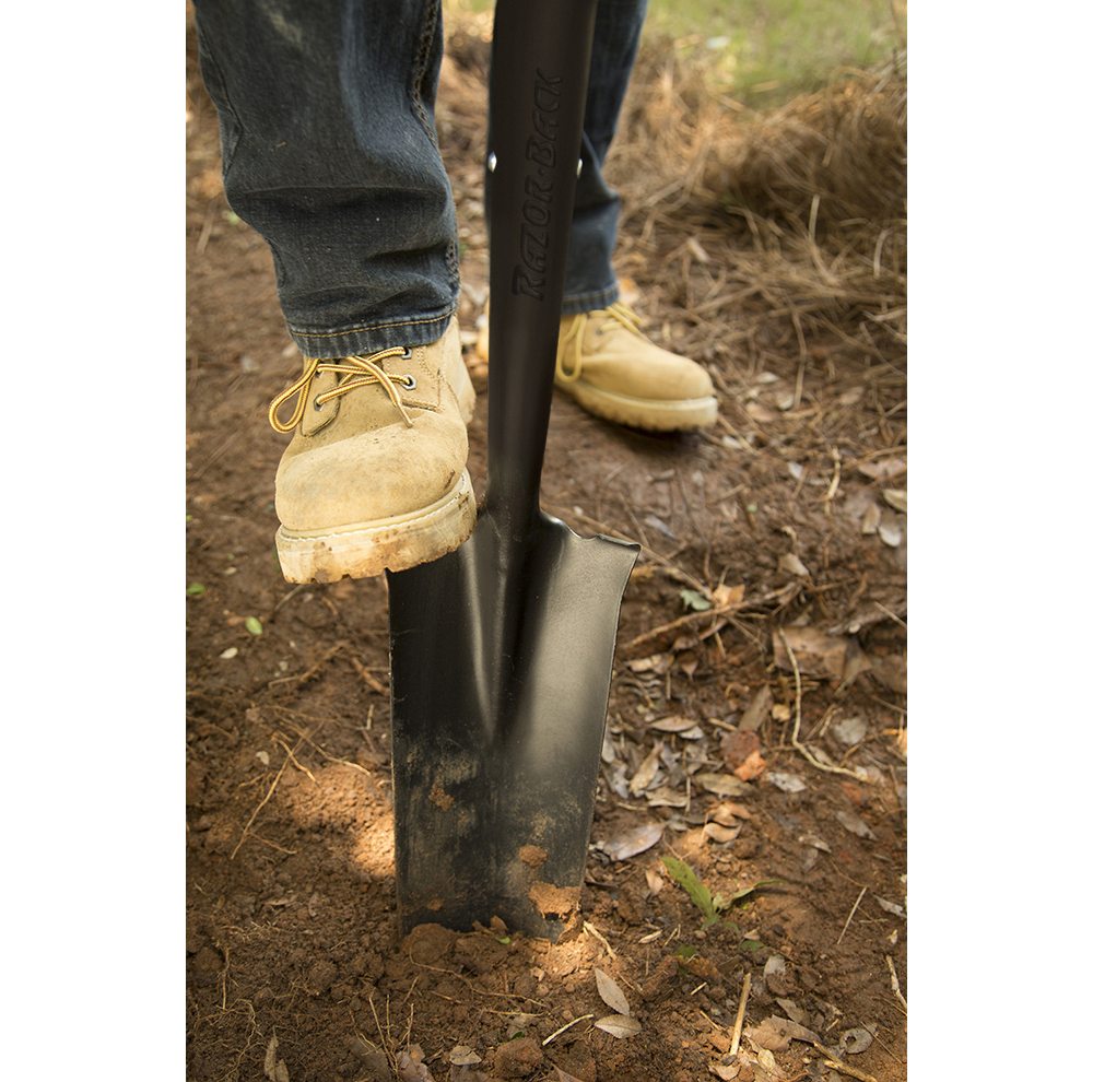 16-IN DRAIN SPADE WITH WOOD HANDLE AND D-GRIP | Home by AMES