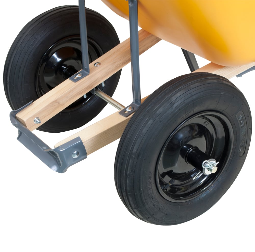 8 Cubic Foot Poly Wheelbarrow with Dual Wheels | Home by AMES