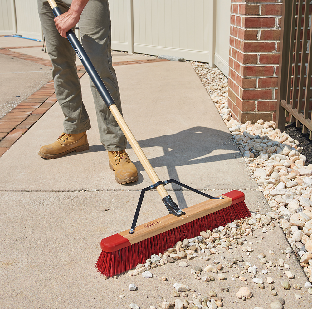 24 IN Premium Red-End Wet and Dry Push Broom | Home by AMES