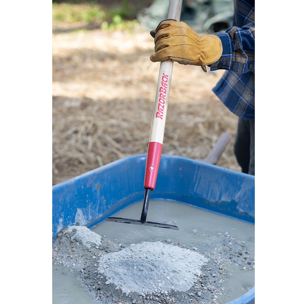 7 Inch Mason/Plaster Hoe, Forged, with Wood Handle | Home by AMES